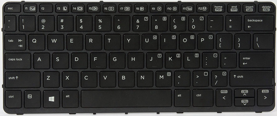 HP Pro x2 612 UK Backlit Keyboard (spill resistant, with point stick ...