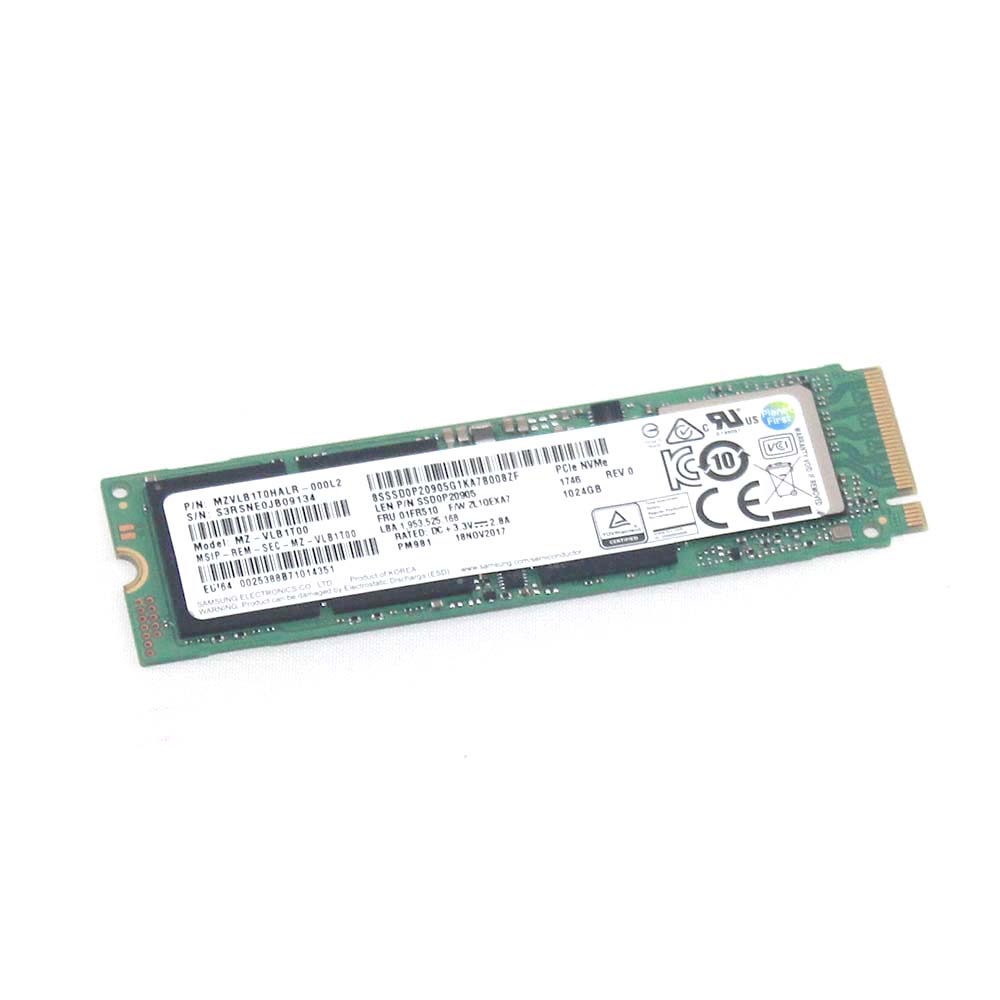1TB M.2 M-Key 2280 (NVMe) SSD (01FR510) - Tekeurope