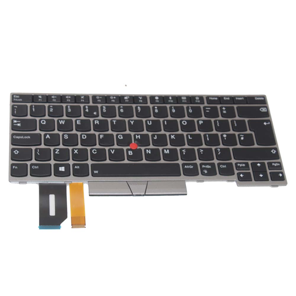 UK Keyboard Assembly (Black Keys Silver Frame) - Lenovo Thinkpad L380 ...