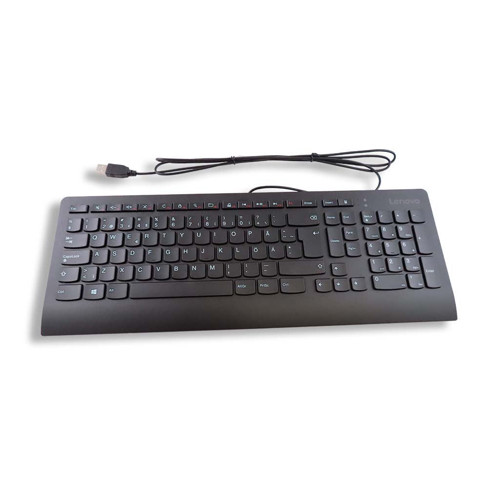 Lenovo Swedish Layout Slim USB Keyboard - 00XH522 - Tekeurope