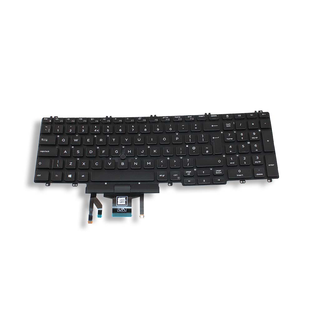 UK Black backlit keyboard assembly - Dell Latitude 5500 (V35F8) - Tekeurope