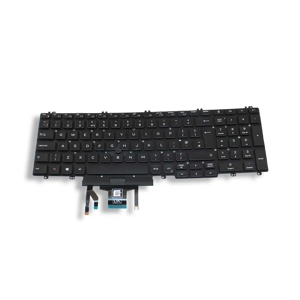 UK Black backlit keyboard assembly - Dell Latitude 5510 - 5540 (WDJ4X ...