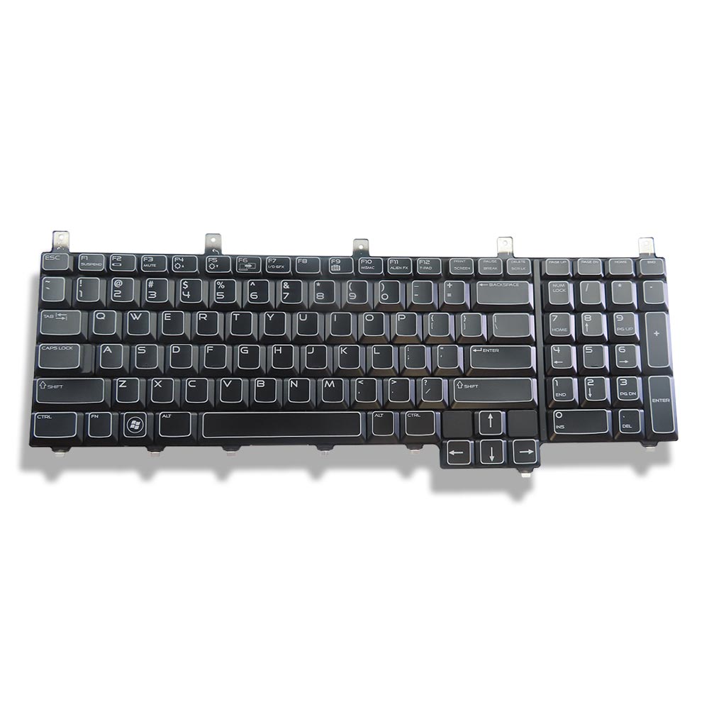 UK Black (backlit) keyboard assembly -Dell Alienware M17x (C587R ...