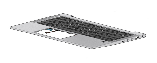 UK keyboard silver palmrest ( CP+PS) assembly - HP Elitebook 840 (G7 ...