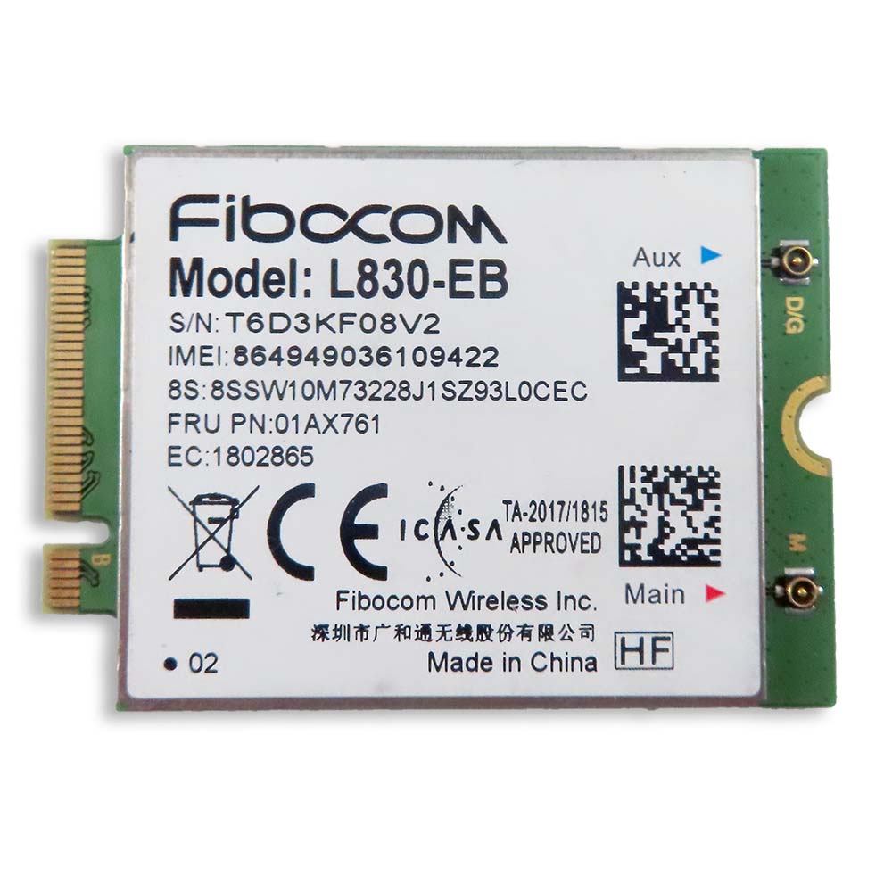 Fibocom L830-EB WWAN wireless cellular modem - Lenovo Thinkpad (range ...