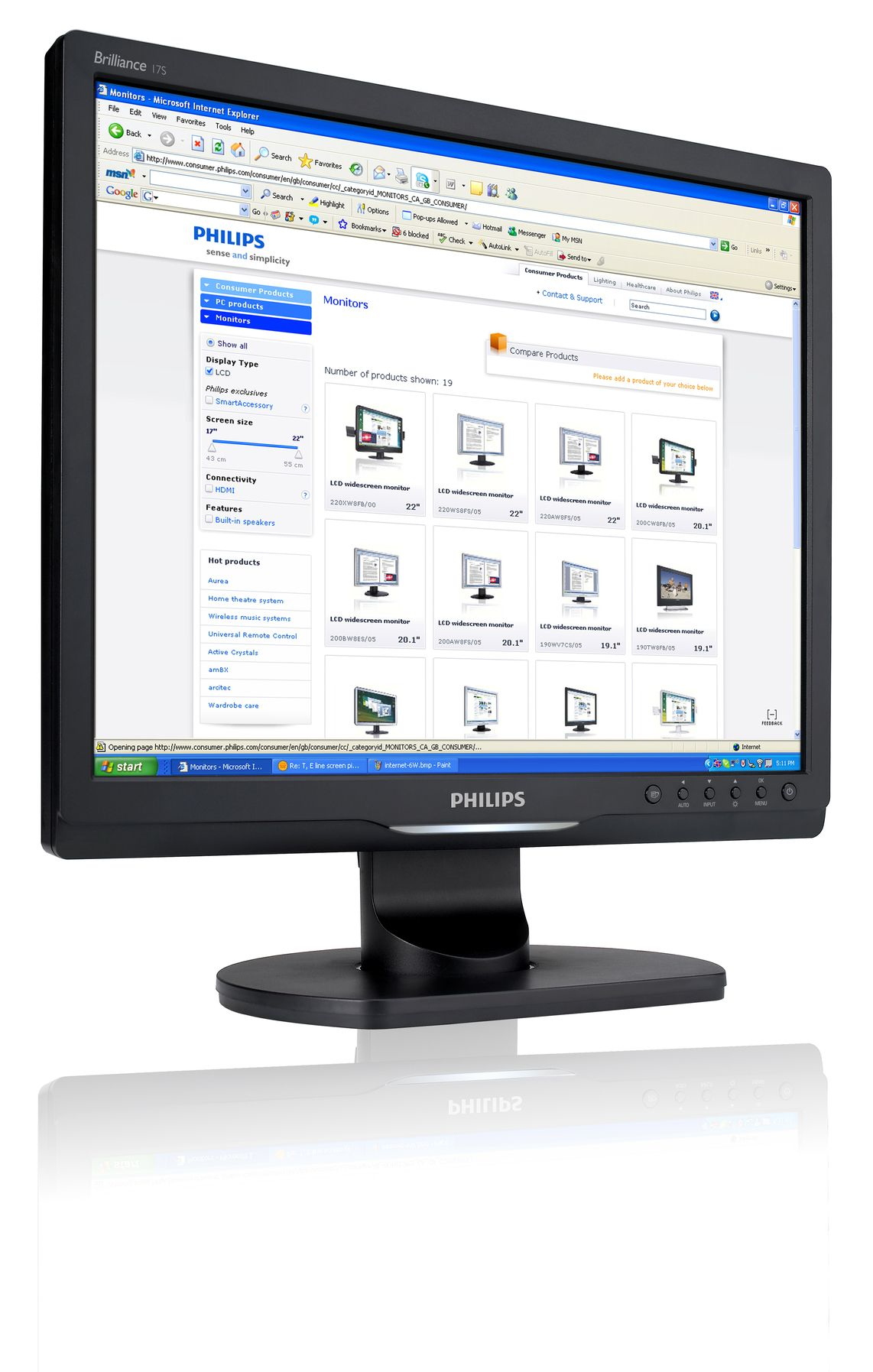 Philips Brilliance 17S1SB 17" TFT LCD Monitor (17S1SB/00) - Tekeurope