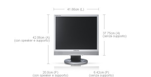 Samsung SyncMaster 913TM 19" TFT Monitor DVI/VGA SXGA Monitor ...