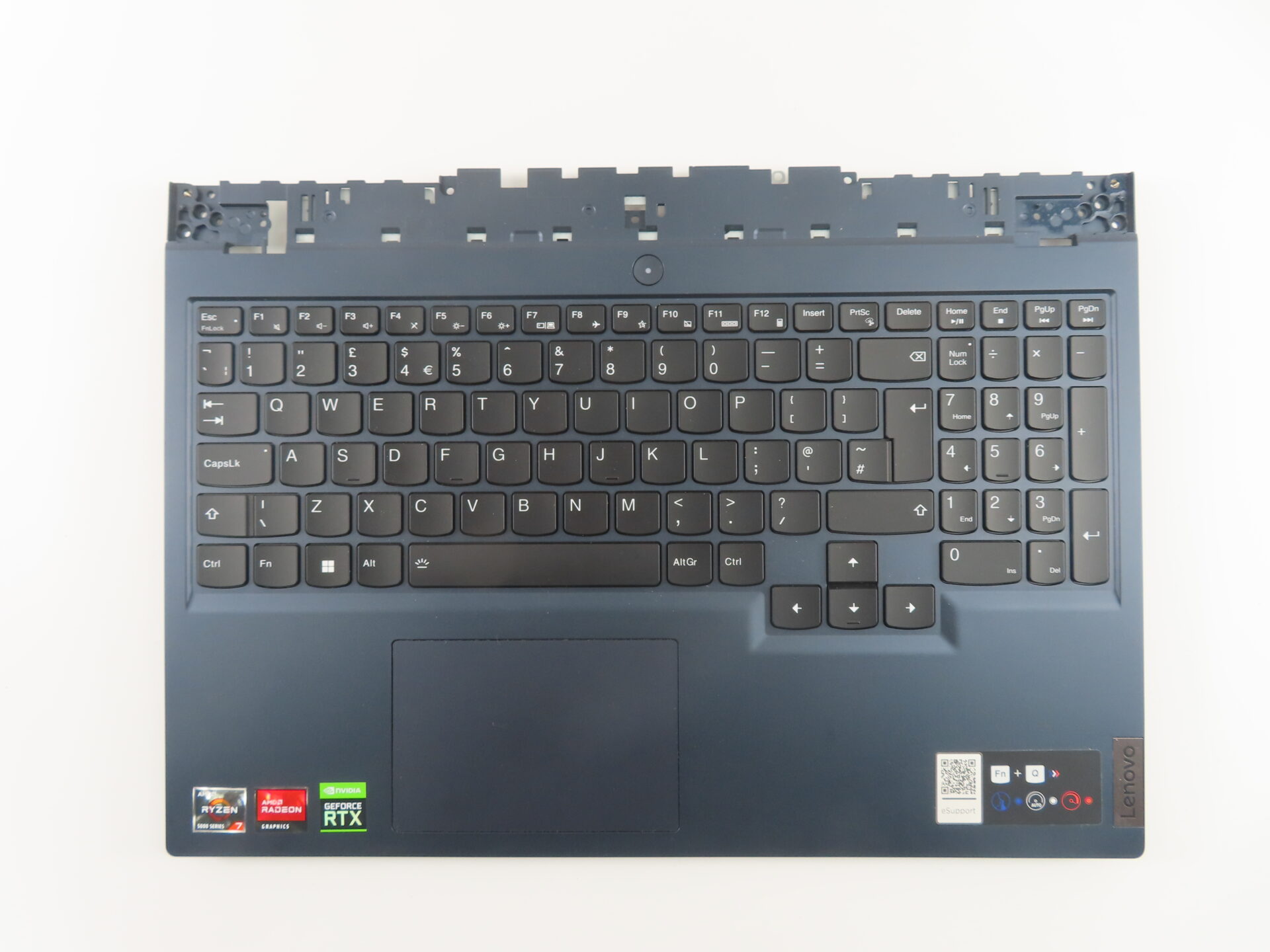 UK Keyboard navy blue palmrest (with touchpad) assembly - Lenovo Legion ...